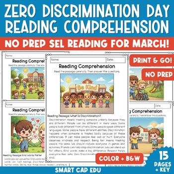 Zero Discrimination Day Reading Comprehension | 1st–2nd Grade