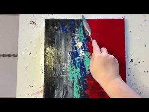 Easy Acrylic Painting Technique / Abstract Painting Using Palette Knife