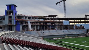 Texas Tech football's south end zone building progressing at Jones AT&T Stadium