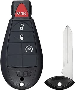 StandardAutoPart Car Key Fob Keyless Entry Remote Compatible with Jeep Cherokee 2014 2015 2016 2017 2018 2019 2020 2021 GQ4-53T (4 Button RS)