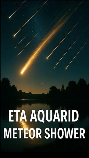 Eta Aquarid Meteor Shower 2025 – What It Looks Like from Earth (Simulation) #shorts