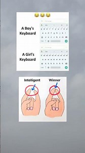 I think in girl's keyboard only 3 or 4 letters only they are using but boys used all letters 😂🤣