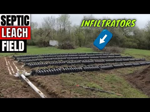 Installing New Septic Infiltrator raised bed leach field on Homestead