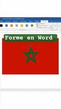 Exercice n°20: forme en Word drapeau maroc