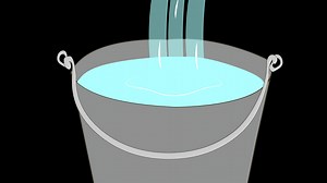 Download Water falls into the bucket for free