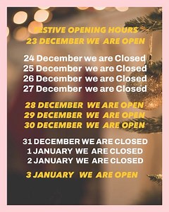 Festive Opening Hours | Archies Fish&Chips Minster