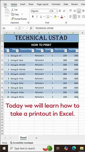 How to Print in Excel in 30 Seconds | Print in Excel – Quick & Easy #excel #spreadsheetmagic