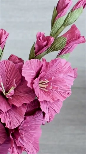 Gladiolus from CREPE PAPER!!! crêpe paper flowers
