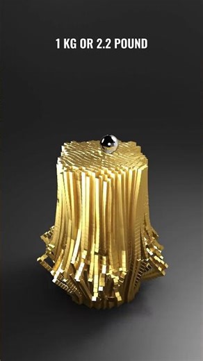 Mesmerizing Collapse of 15000 Golden Cubes Cylinder #blender3d #animation #satisfying