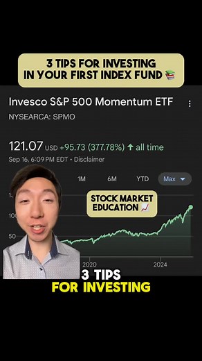 3 Tips for investing in your first index fund. 📚 These are beginner tips I wish I knew when I first started in the stock market. #stocks #financialliteracy #indexfunds #investing #personalfinance | Chris - Stock Dads