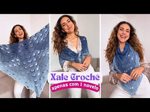 Easy Crochet Shawl - Step by Step - With just 1 ball of Prisma yarn