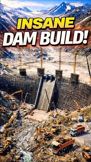 “This Mega Dam Build Is INSANE🔥” #engineering #construction #trending