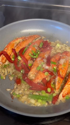 Garlic Butter Surimi with Roasted Peppers Recipe