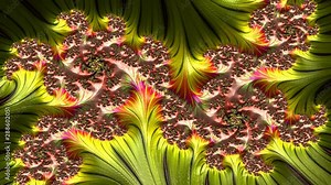 Abstract Computer Video generated Fractal design. A fractal is a never-ending pattern. Fractals are infinitely complex patterns that are self-similar across different scales. Mandelbrot Set