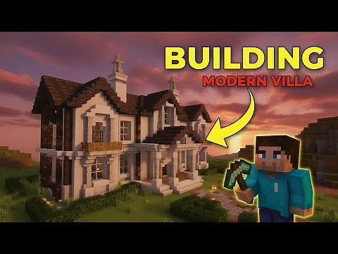 Minecraft Modern Villa Build Tutorial | Step by Step Survival House