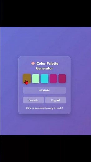 Color Palette Generator In JS | Html , Css & JavaScript | Beginner's Project