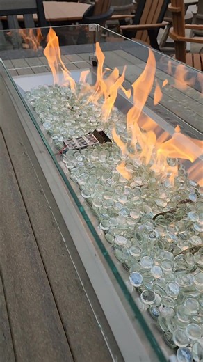 1K views · 18 reactions | We've prepared some outstanding outdoor fire tables for the upcoming crisp fall nights! Keep warm out on the patio and level up your entertaining space. | Evergreen Patio | Facebook