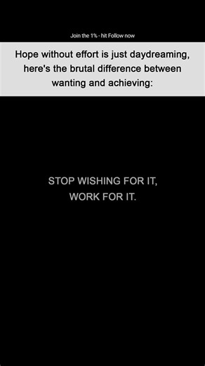 Stop Wishing, Start Working ⚒️ | No Excuses #Shorts