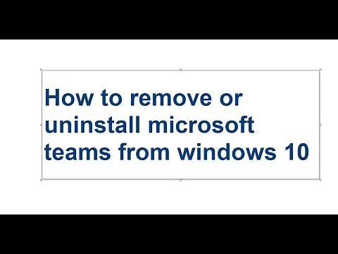 How to remove or uninstall microsoft teams from windows 10