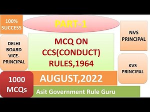 MCQ ON (CONDUCT) RULES,1964 (PART-1)