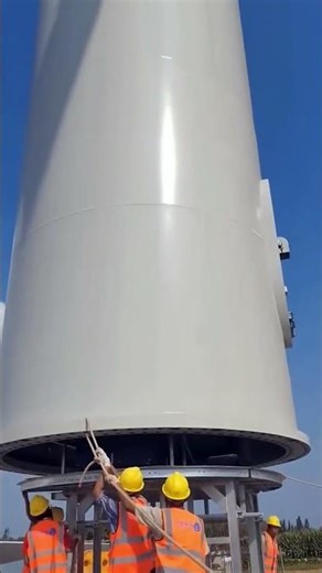 Installing the wind turbine tower