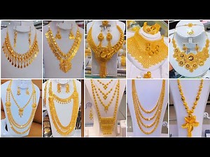 Latest bridal gold necklace sets 2025 | luxury gold bridal necklace set | lightweight gold necklaces
