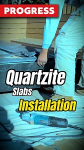 8.3K views · 30 reactions | Quartzite Slabs Installation #construction #working #quartzite | Rivers Landscape Construction Inc. | Facebook