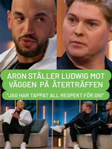 Amen är det inte underbart när män ställer andra män mot väggen 👏🏻✨ @Aron Walker @ludwigsvensso #loveisblindsverige Love is blind Sverige Säsong 3 på Netflix Återträffen