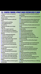 50 Essential Financial Literacy Basics Everyone Needs to Know #fblifestyle | Nikz Bennie