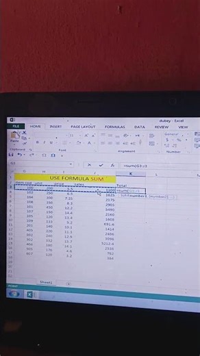 Excel Me Sum Function Number Series #computer #trending