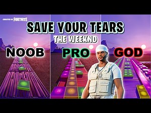 The Weeknd - Save Your Tears - Noob vs Pro vs God (Fortnite Music Blocks)