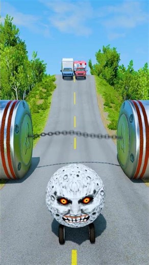 Cargo Vans & Cars vs Chained Hydraulic Press – BeamNG.drive