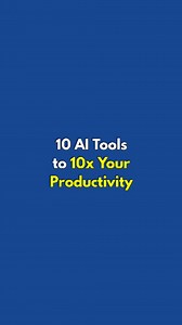 10 AI Tools to 10x Your Productivity 1. Notion.ai – Writing assistant 2. 10Web.io – Website builder 3. StockImg.ai – Image generator 4. Tabnine – Coding assistant 5. ChatPDF – PDF chatbot 6. Tldv.io – Meeting summarizer 7. Perplexity.ai – AI search 8. Gling.ai – Video editor 9. ClickUp – Task manager 10. QuillBot – Paraphrasing tool Want to Skyrocket your Social Media Growth? DM "Growth" for Social Media Management Service Access the FREE "Ultimate GPT-4 Mastery Course" through the Link in my BI