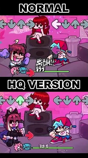 FNF - QT: Rewired - Blissful [NORMAL VS HQ VERSION] (Silvagunner) (FNF MOD) #shorts