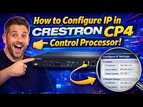 How to Configure IP in Crestron CP4 👉 Control Processor!