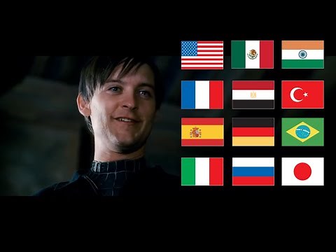"Look at little Goblin junior, gonna cry?" In Different Languages | Tobey Maguire