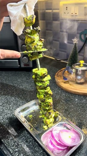 Chicken Hariyali Kabab #food