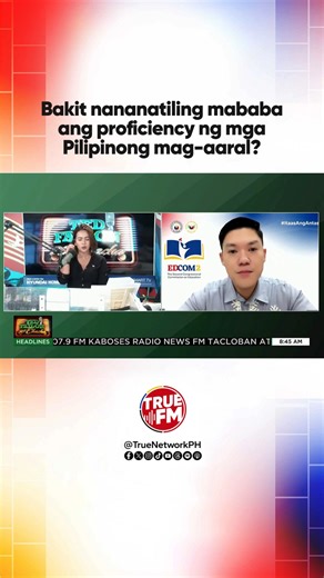 Ipinaliwanag ni Second Congressional Commission in Education (EDCOM 2) Executive Director Karol Mark Yee kung bakit kritikal ang Grade 3 level sa pag-assess ng proficiency ng mga mag-aaral. Ayon pa kay Yee, isa sa nakikitang problema ang kakulangan sa mga classroom kaya’t nananatiling mababa ang proficiency level ng mga Pilipinong estudyante. #TedFailonAndDJChacha #DitoTayoSaTotoo #SaTrue #TrueFM #Truetv | 105.9 True FM