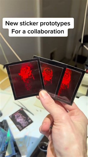 Hand made hologram stickers #hologram #artist