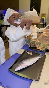 Chef coats and bubbly Ros’e for a fancier meal 😂♥️ This Branzino fish was so yummy | Kayla Danielle