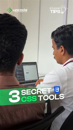 Upcode Software Labs on Instagram: "✨ UPCODE - STUDENT TIPS SERIES ✨ Most students use CSS every day… but very few know these 3 secret tools that can completely level up your web designing game! 🚀🎨 In this video, we’re revealing 3 underrated CSS tools that make your work faster, cleaner, and super professional — and yes, almost nobody talks about them! 👀💡 If you’re a web dev student or someone trying to improve your frontend skills, this one is a must-watch! 🔥"