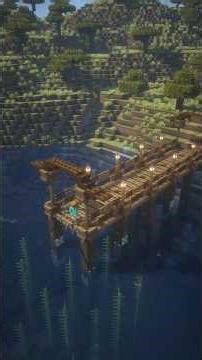 Minecraft Wooden Pier Build Tutorial ⚓️ #minecraft #build #tutorial