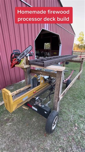 Homemade Firewood Processor Deck Build for Log Splitter