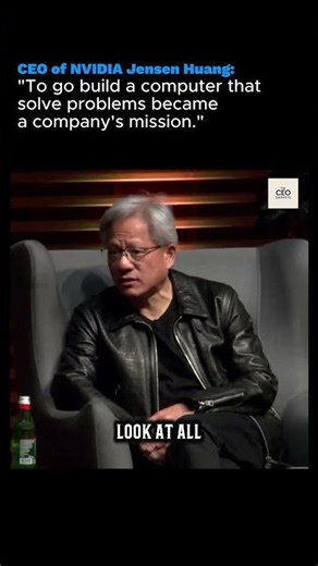 To go build a computer that solve problems became a company's mission - Jensen Huang #shorts