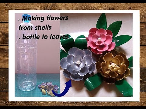 How to make flowers shell/DIY idea/craft/Art/recycle/handmade/Seashell flowers/Seashell crafts easy