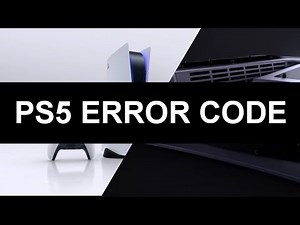PS5 Error Code Issue.