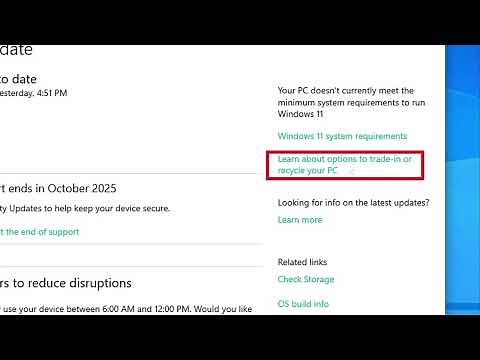Windows 10 PCs getting a trade in or recycle PC link in Windows update
