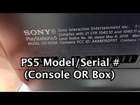 PS5 How to Find Model & Serial Number