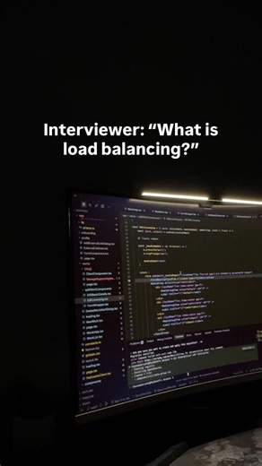 Dr Ikenna Emeruche | SWE | HealthTech on Instagram: "What is Load Balancing? Load balancing = a way to distribute incoming traffic across multiple servers so no single server gets overwhelmed. Think of it like a traffic controller directing cars to different lanes so one road doesn’t get jammed. Why it exists: • One server can only handle so many requests at a time • Too much traffic causes slowdowns or crashes • Systems need to stay available even if one server fails How load balancing works: 1