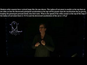 Uniform Circular Motion and Centripetal Acceleration Practice Problem (roller coaster loop)